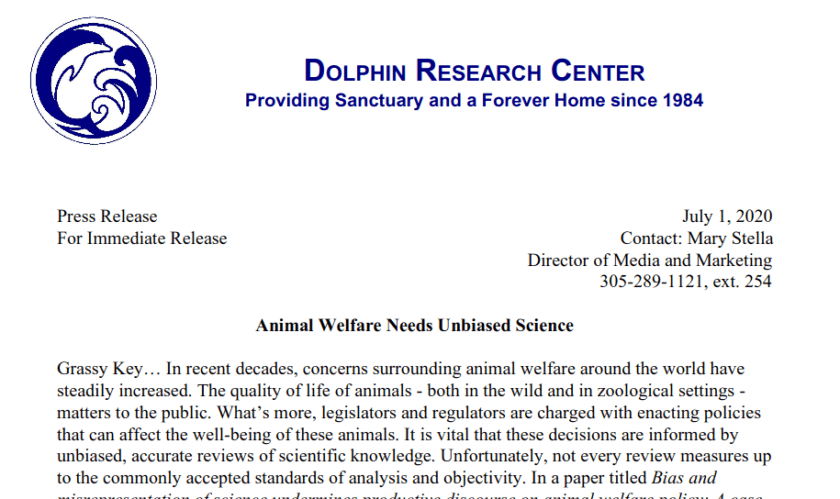 Animal Welfare Needs Unbiased Science • Loro Parque Fundación